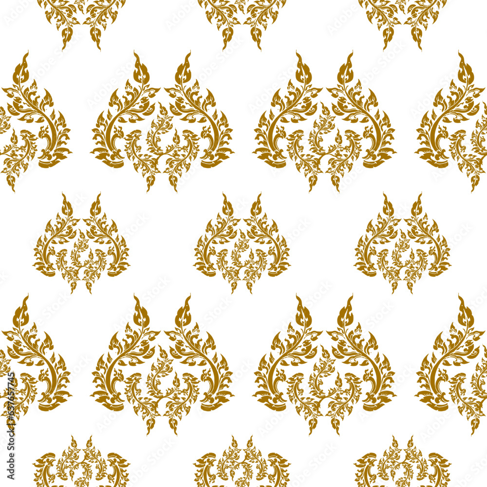Seamless Thai pattern background. Abstract vector Illustration. Simple ...