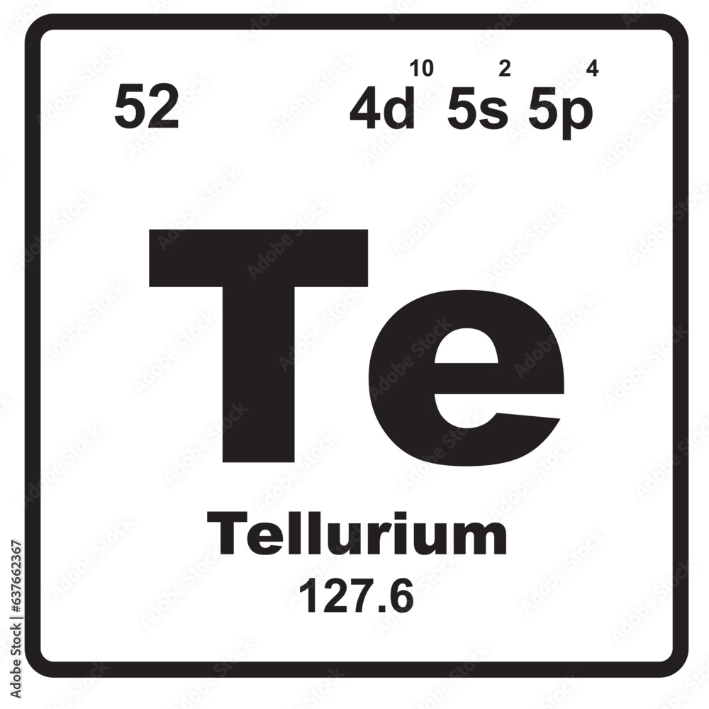 Tellurium element icon Stock Vector | Adobe Stock