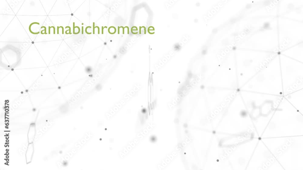 Stockvideo Cannabichromene or CBC molecular structural chemical formula ...