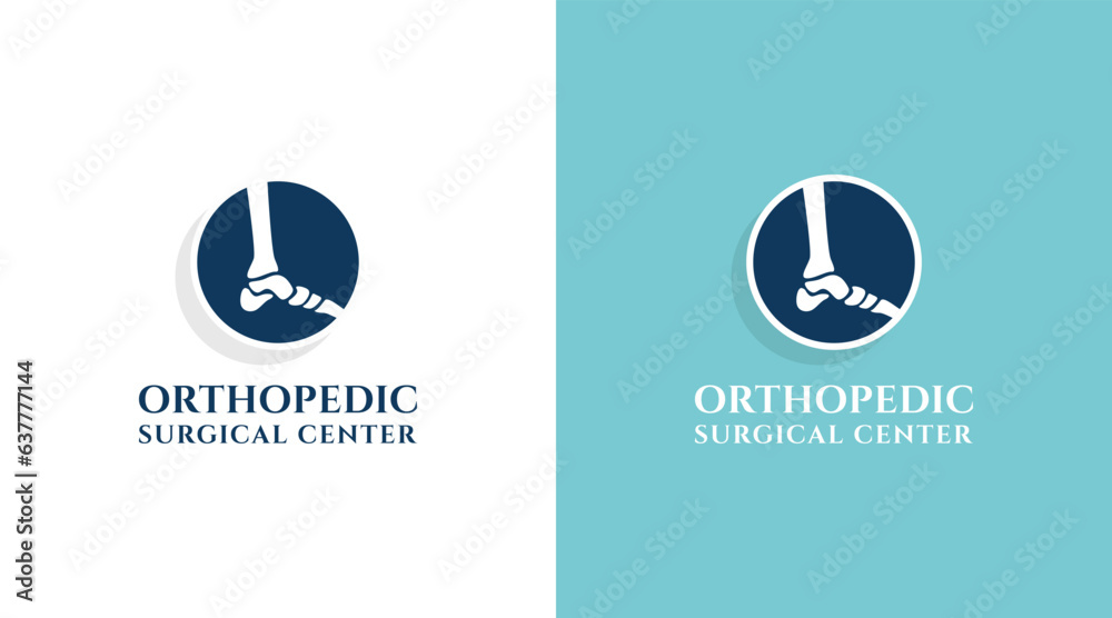 Orthopedic logo set design icons. Human bone joints for chiropractic ...