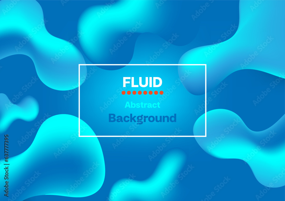 Blue bubble fluid wave. Modern poster Innovation abstract background ...