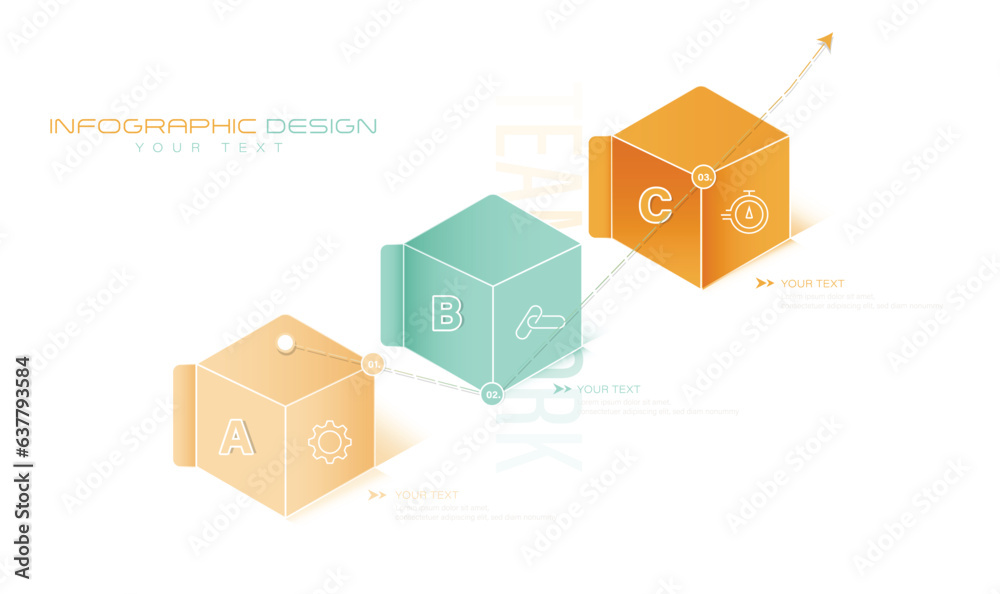 Infographic 3 Steps Modern Mind map diagram with Icons, vector ... Infographic 3 Steps Modern Mind map diagram with Icons, vector ...