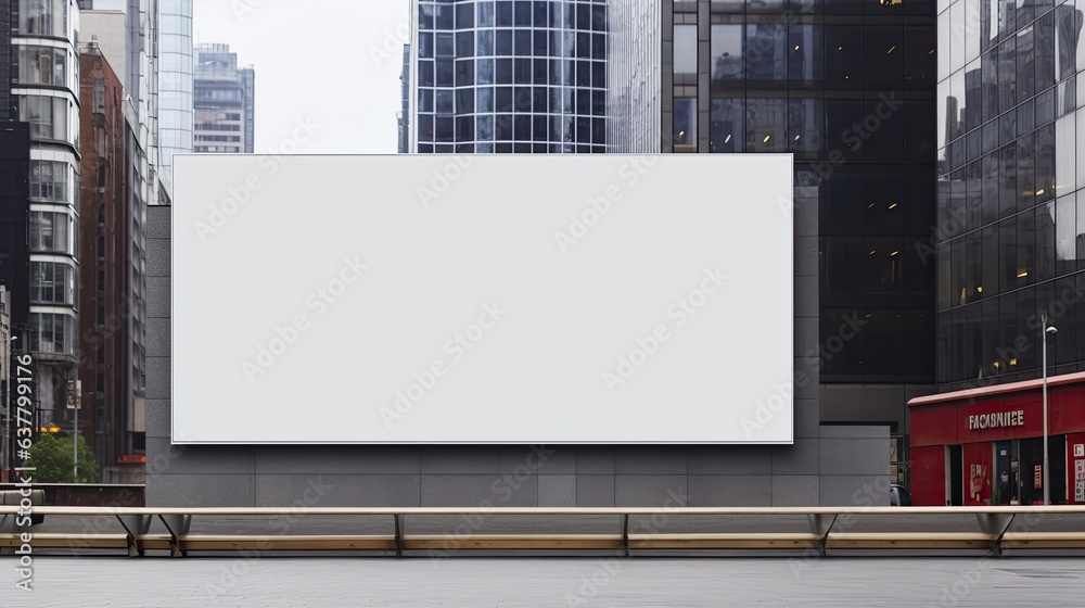 Large billboard advertisement mockup on modern building exterior Stock ...