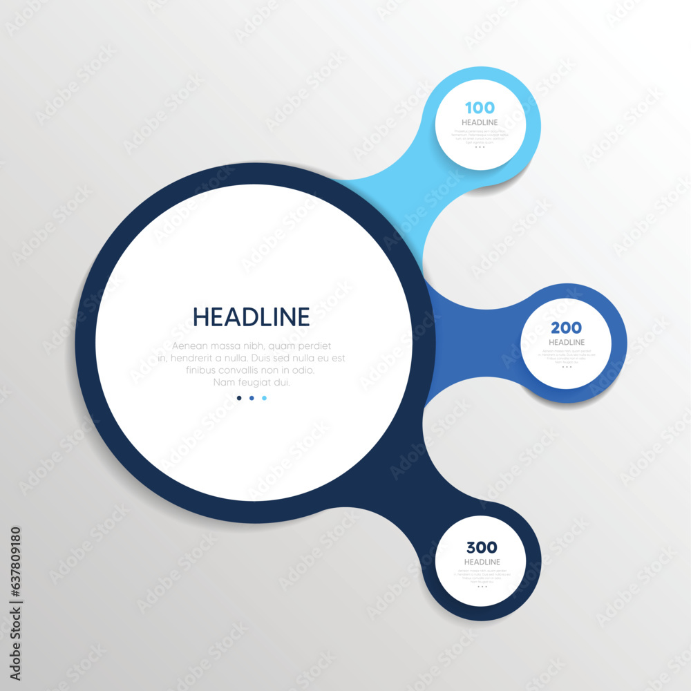 Poster 3 steps elements bubble chart, scheme, diagram – Wall Art ...