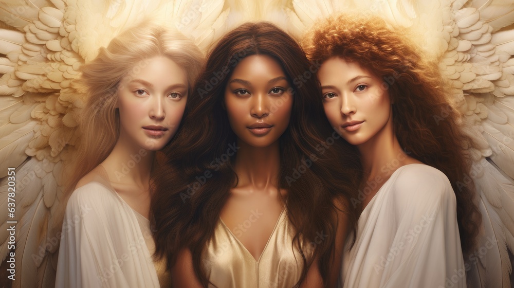 Ethereal Diversity: The Godlike Beauty of Pure Angels in Heaven - Love ...
