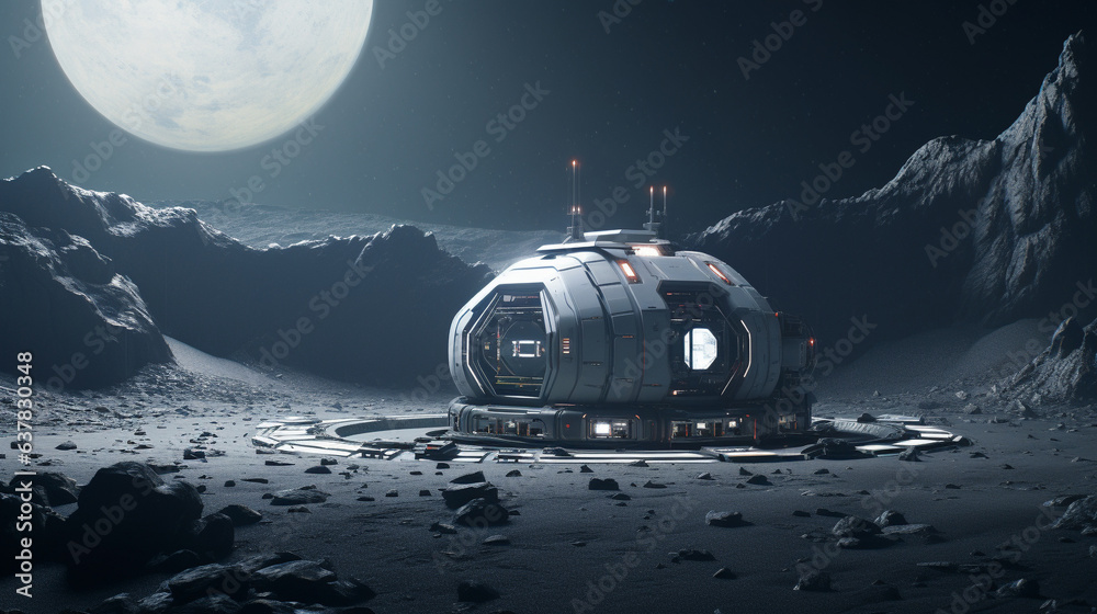 Habitat Planet Space Station Facility Lunar Base Galaxy Home Alien Sci ...