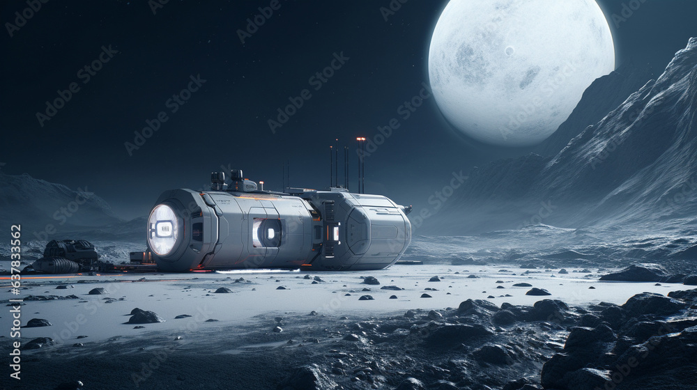 Habitat Planet Space Station Facility Lunar Base Galaxy Home Alien Sci ...