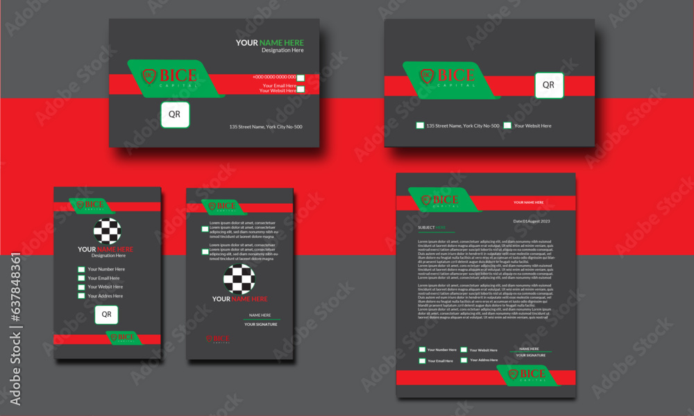 Modern business card design flyer design and id card design free ...