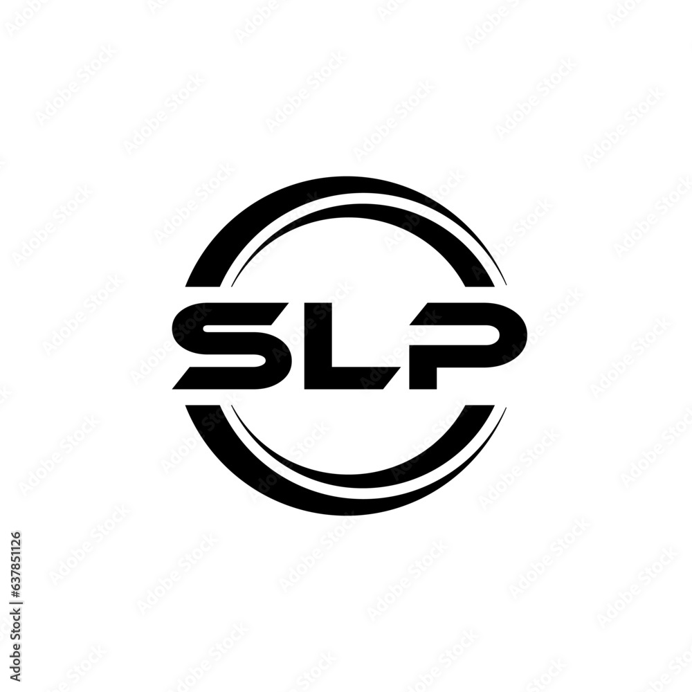 SLP letter logo design with white background in illustrator, vector ...