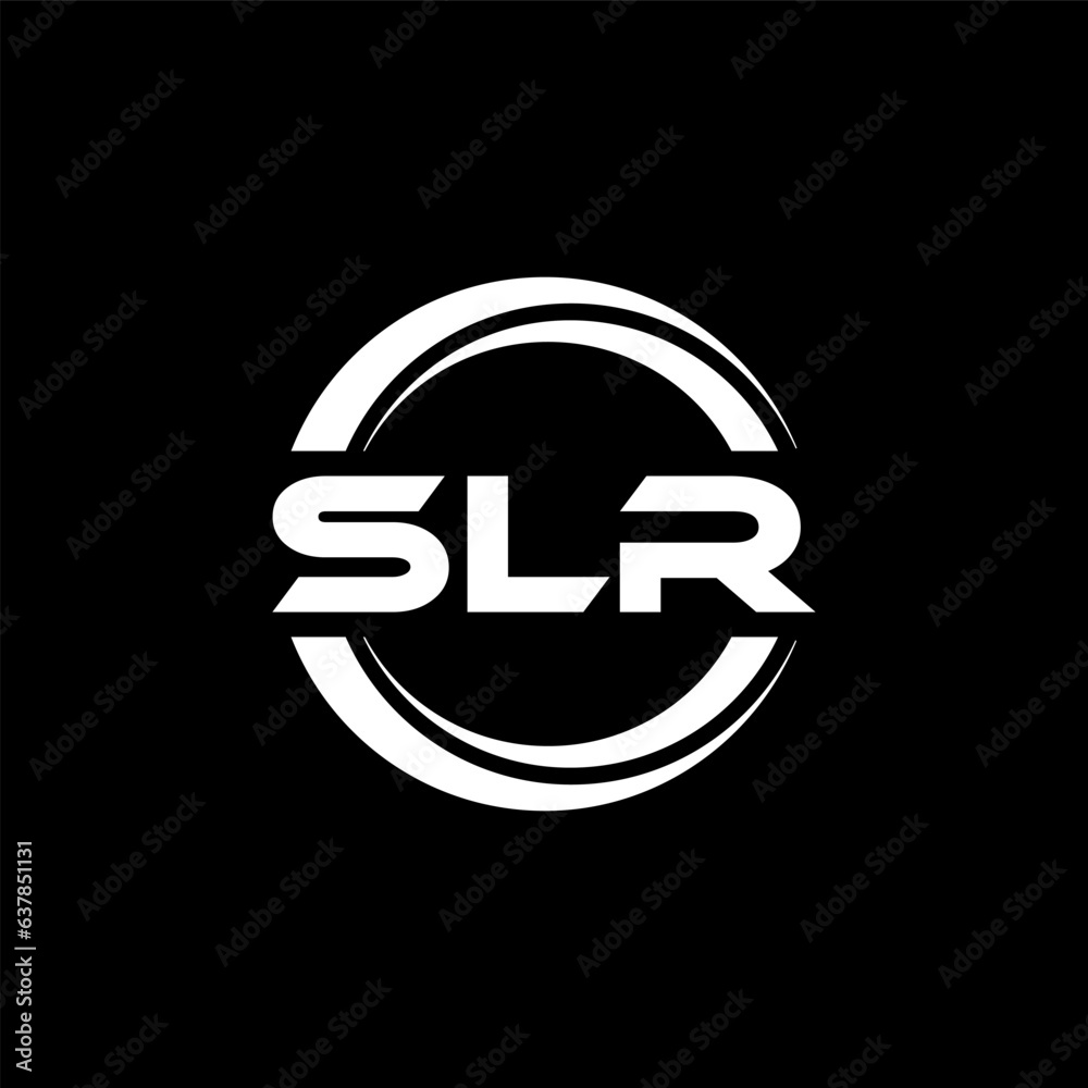 SLR letter logo design with black background in illustrator, vector ...