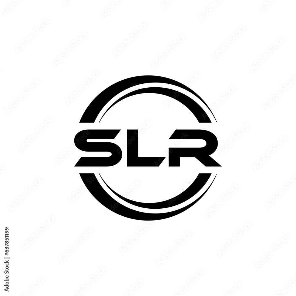 SLR letter logo design with white background in illustrator, vector ...