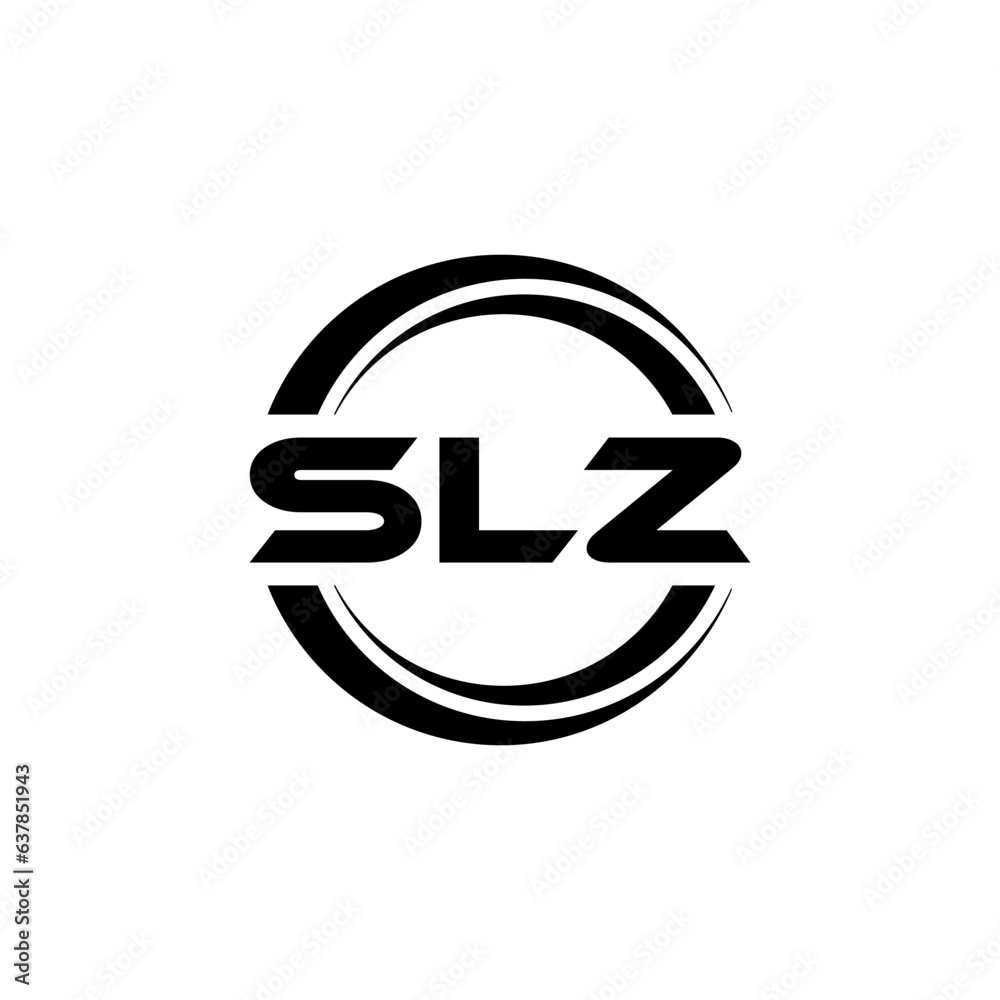 SLZ letter logo design with white background in illustrator, vector ...