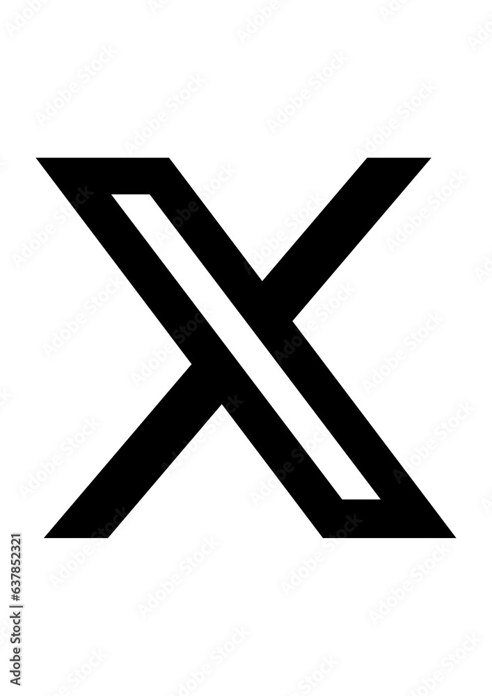 X Twitter Logo PNG Transparent Hintergrund Stock Photo | Adobe Stock