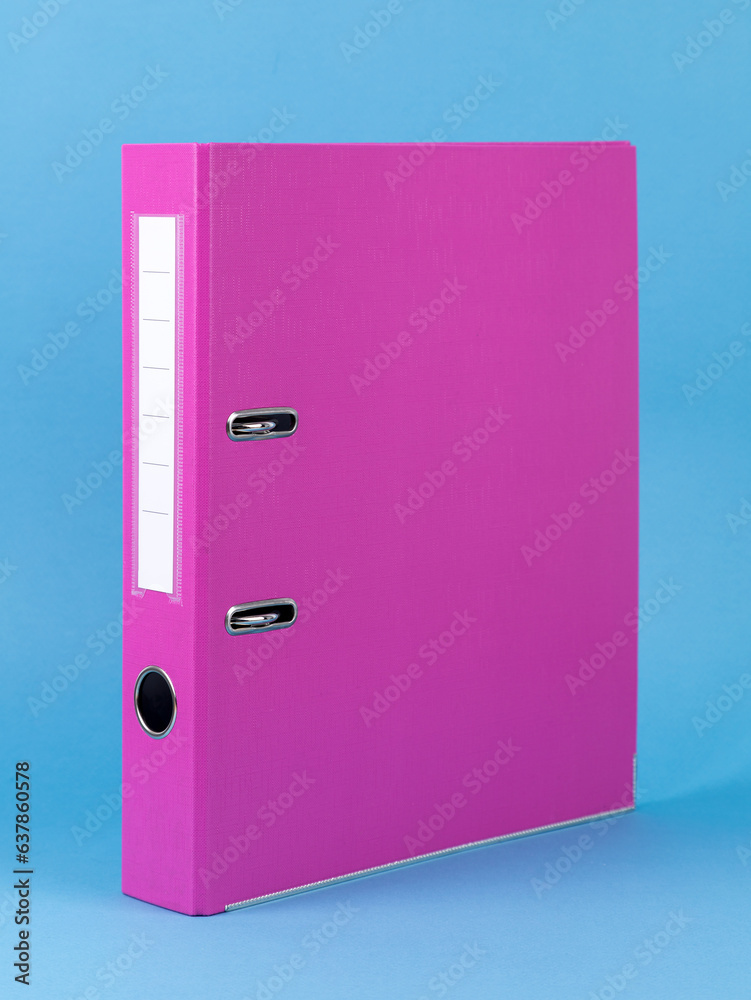 Pink Binder File Folder, close up. brand identity design set mockup ...