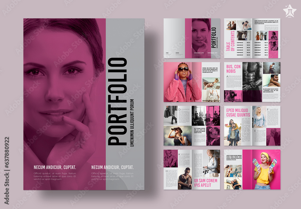 Simple Portfolio Layout Stock Template Adobe Stock