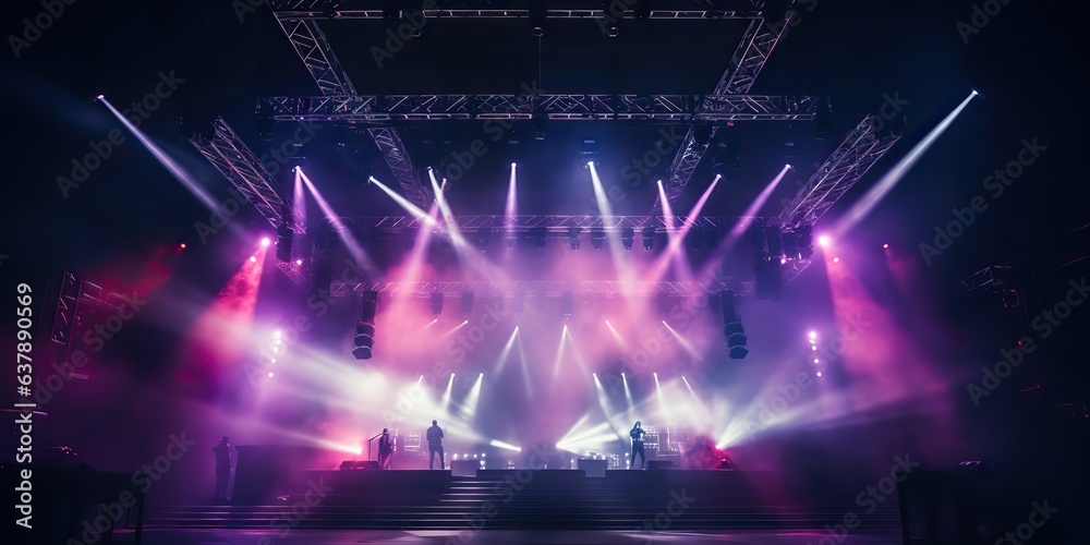 AI Generated. AI Generative. Stage scene event night live concerp show ...