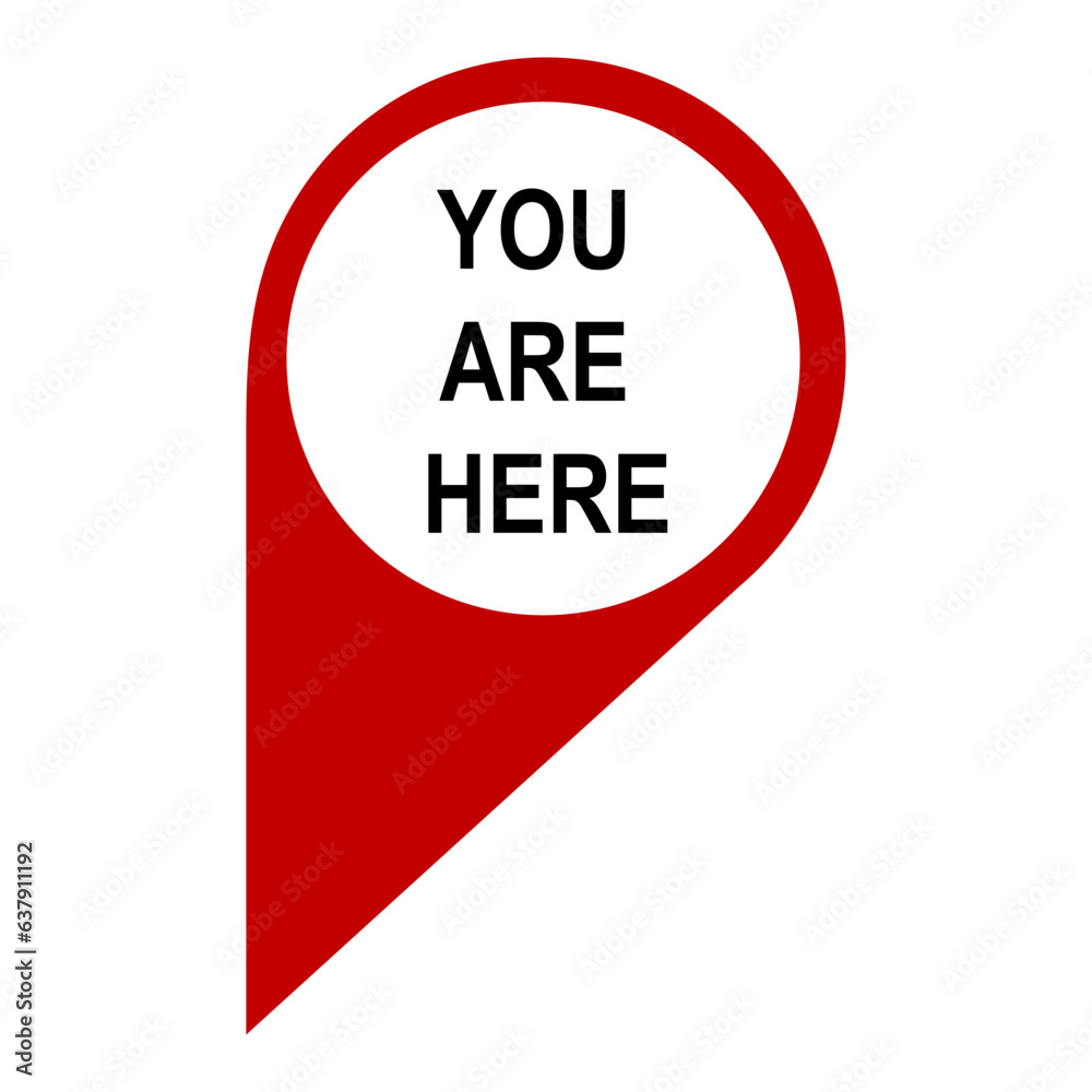 You are here map pointer icon vector, map pin location icon vector flat ...