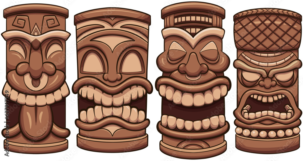 Tiki Cartoon Clip Art