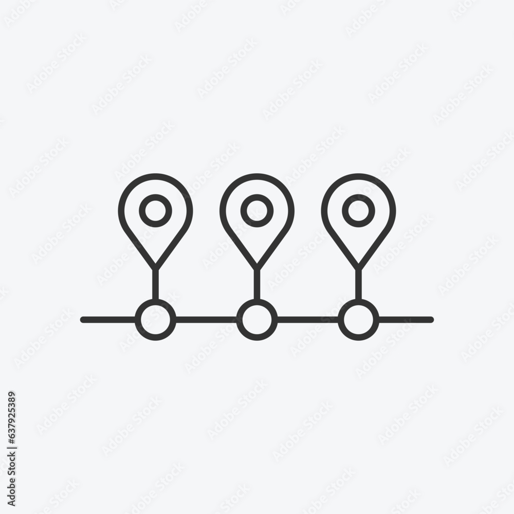 Timeline icon vector. Linear style sign for mobile concept and web ...