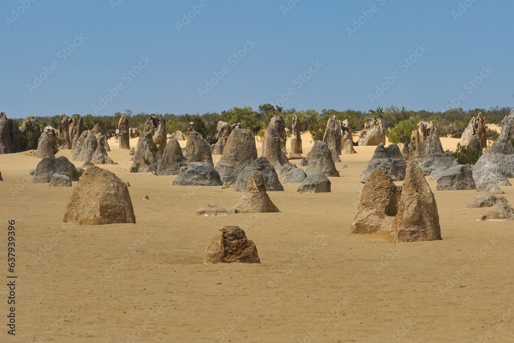 The Pinnacles Desert, Western Australia. Pinnacle in Nambung National ...