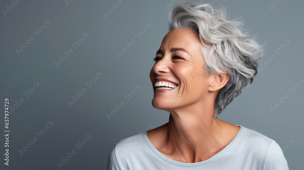 Beautiful gorgeous 50s mid age beautiful elderly senior model woman ...