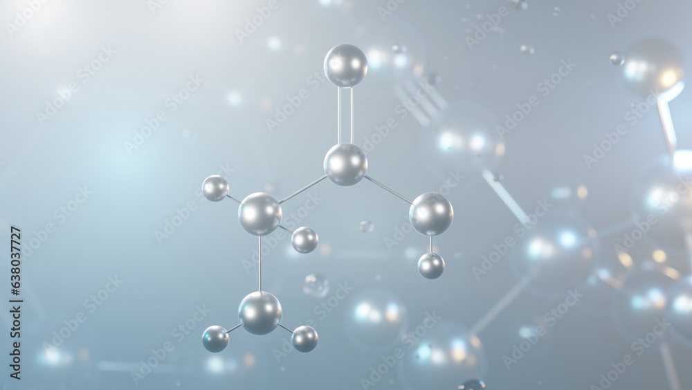 glycine molecular structure, 3d model molecule, amino acid, structural ...