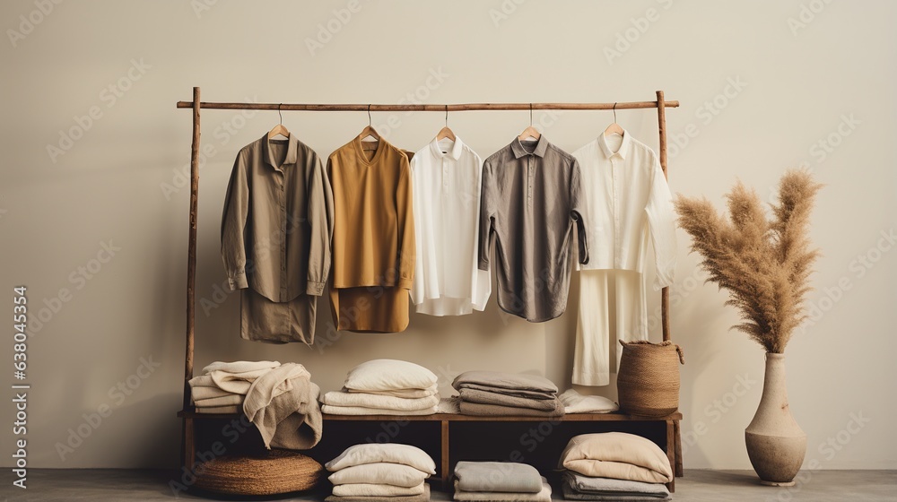 Generative AI, Cloth store aesthetic background, photo of clothes ...