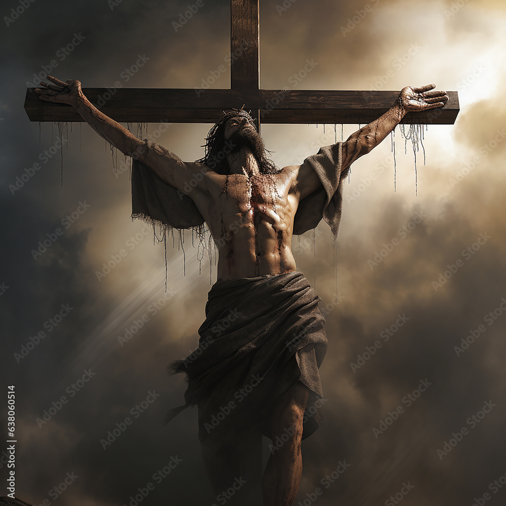 Poster Jesus on the cross, Generative Ai – Wall Art | UkPosters