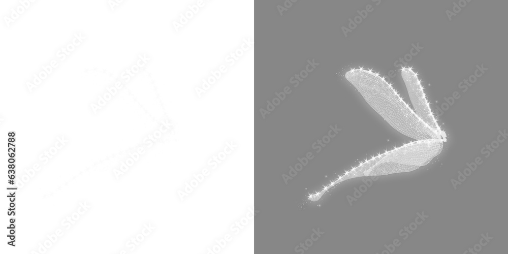 Magic beautiful butterflies wing isolated. Magic Angel Wings on ...