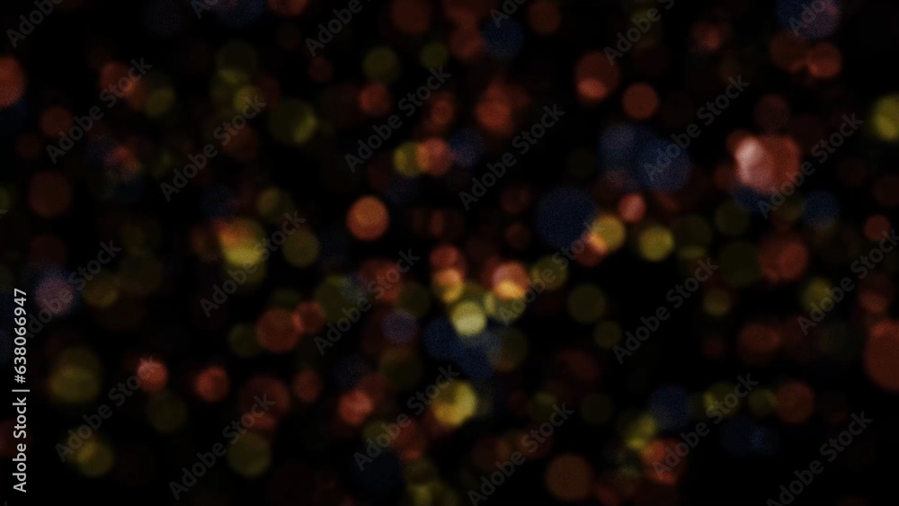 3 Colored Small Bokeh Lights Loop Overlay Stock Template | Adobe Stock