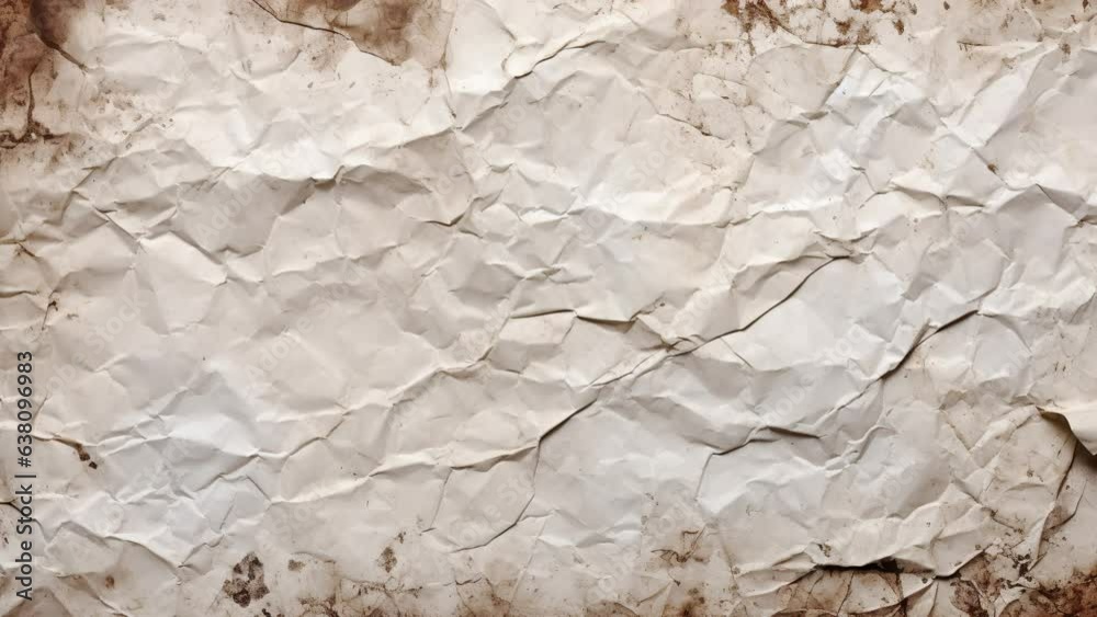 Crumpled Dirty Paper. Looped Animated Texture Stock Video | Adobe Stock