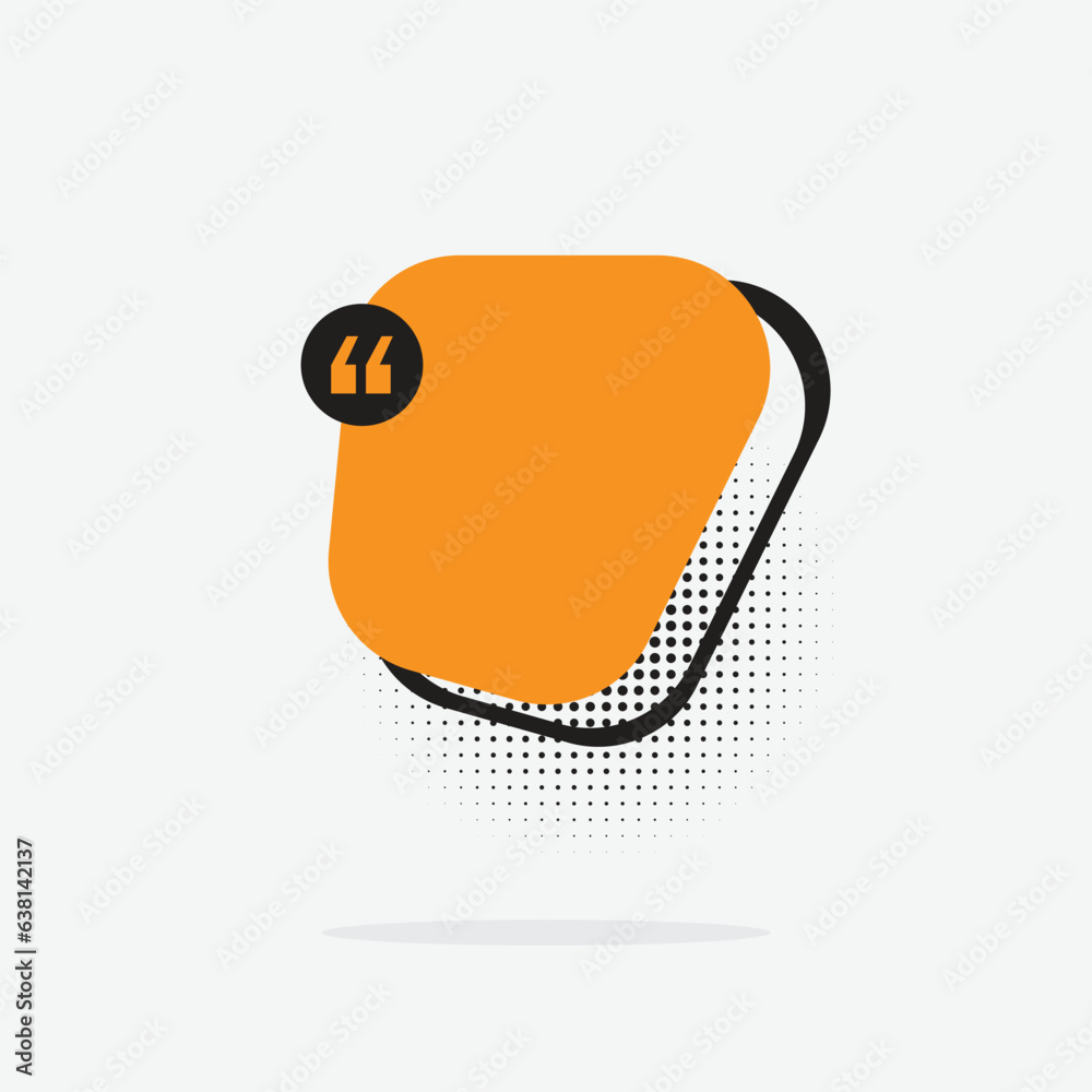 Quote box frame. Quote box icon. Texting quote box. Blank template ...