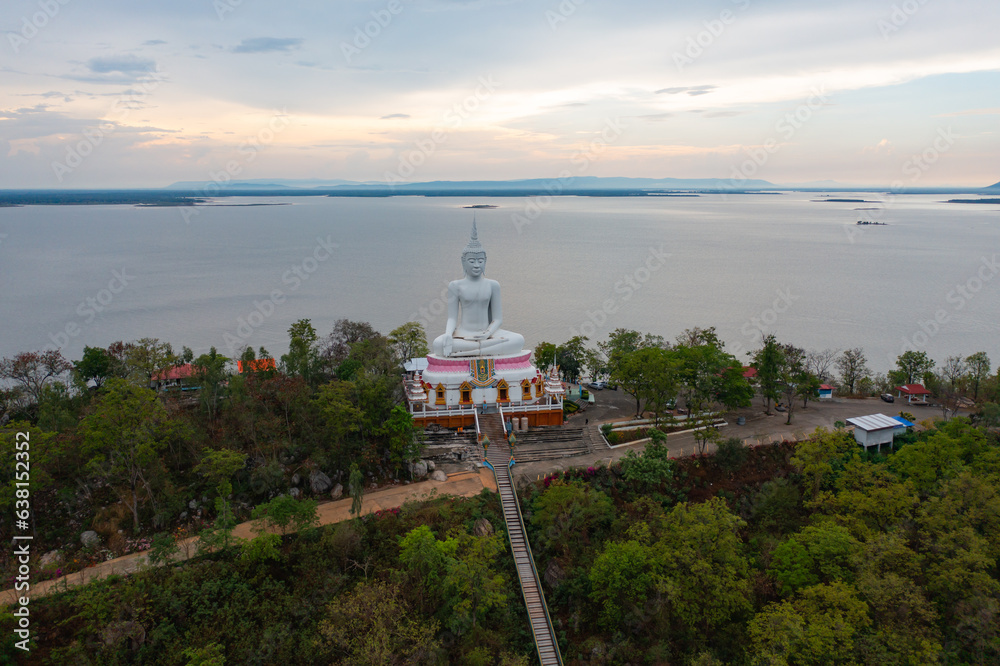 Wat Phra Bat Phu Pan Kham, temple pagoda is a buddhist temple in Khon ...