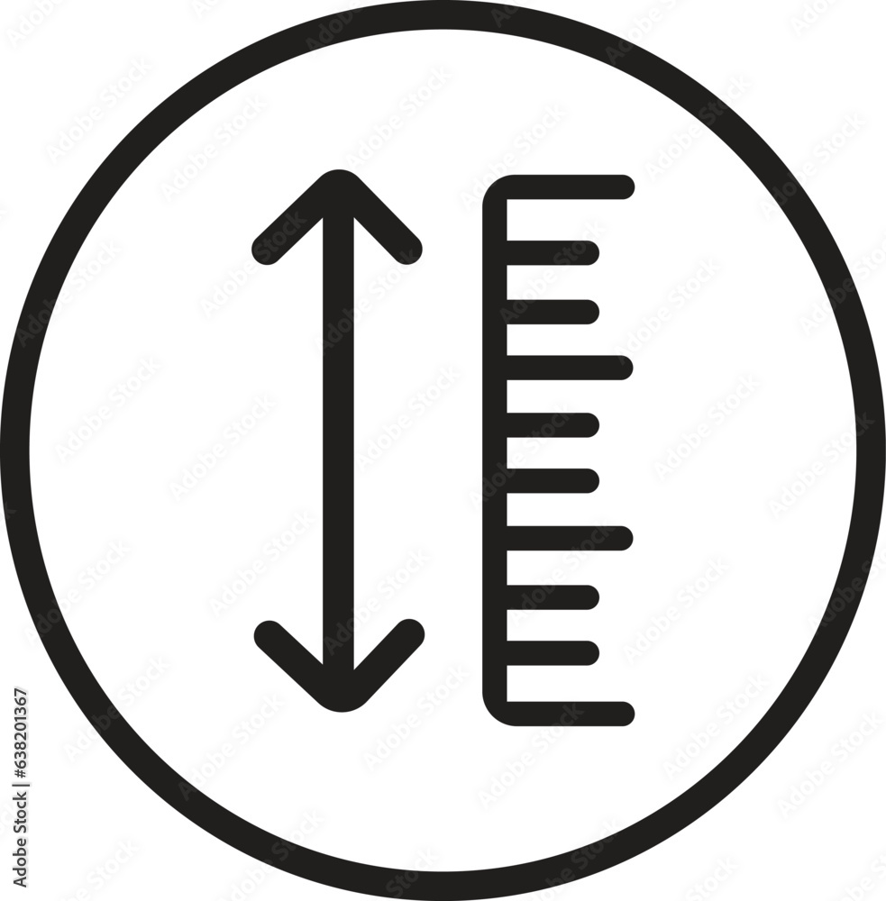 Vecteur Stock adjustable line height icon. adjust length symbol. size ...
