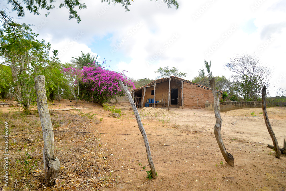 old house, landscape with tree, house in the countryside, simple ...