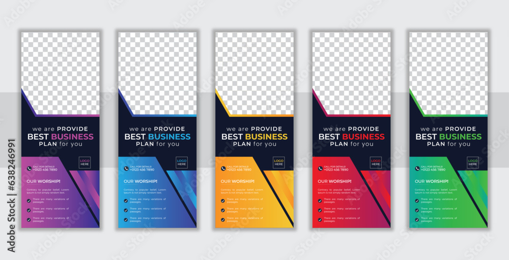 Business Roll Up Banner vector creative design. X banner, x stand, pull ...