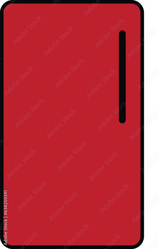 red Refrigerators flat icon. Fridge types, freezer, wine cooler ...