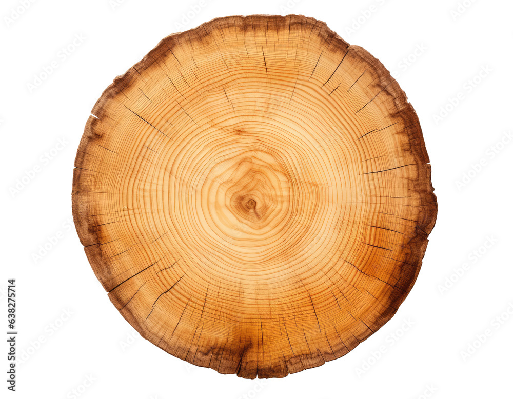 Cross section of a big tree isolated on transparent background Stock ...