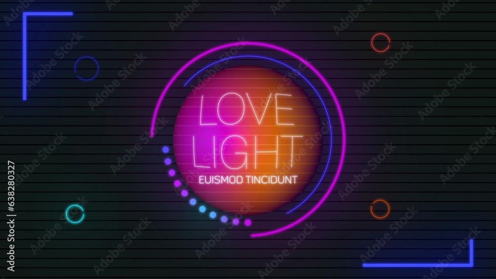 Neon Love Light Intro Stock Template | Adobe Stock