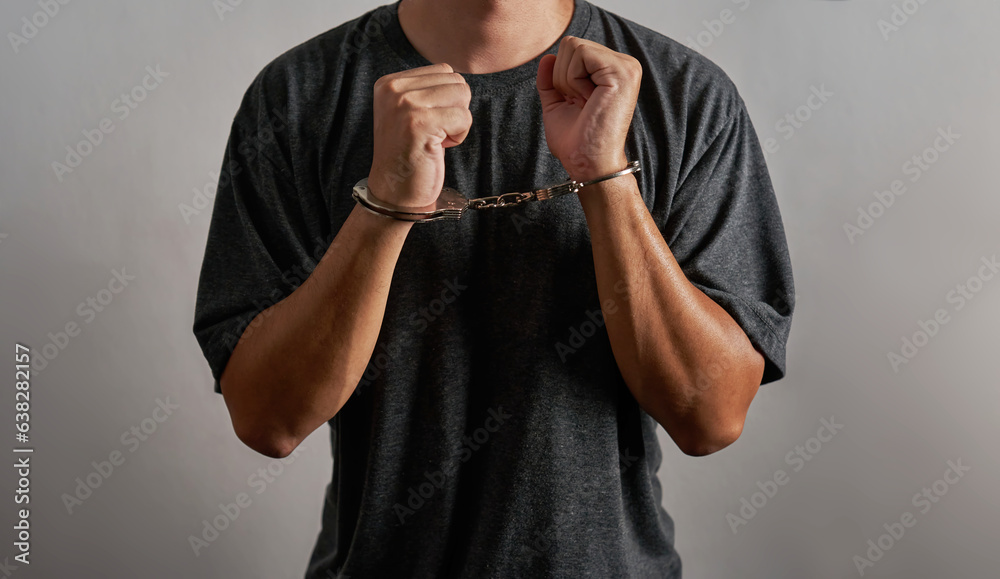 concept of kidnap victim imprison arrest crime alleged offender man ...