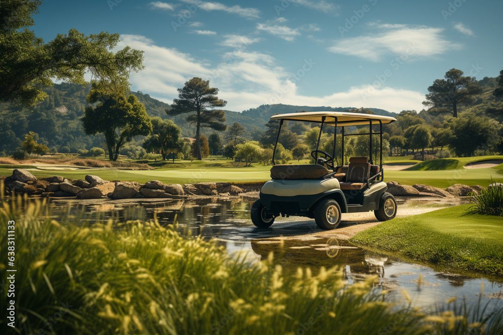 A day at a resort golf course, nice weather, beautiful course layout ...