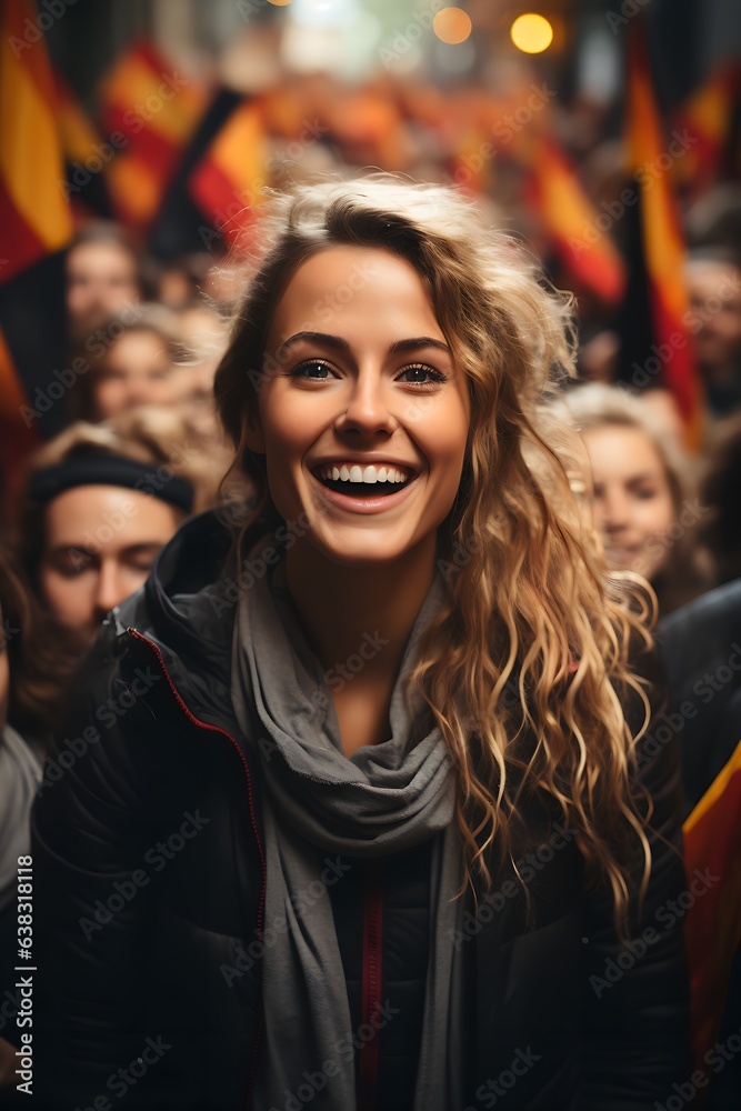 Unity Celebration: People in Germany Commemorating German Unity Day on ...