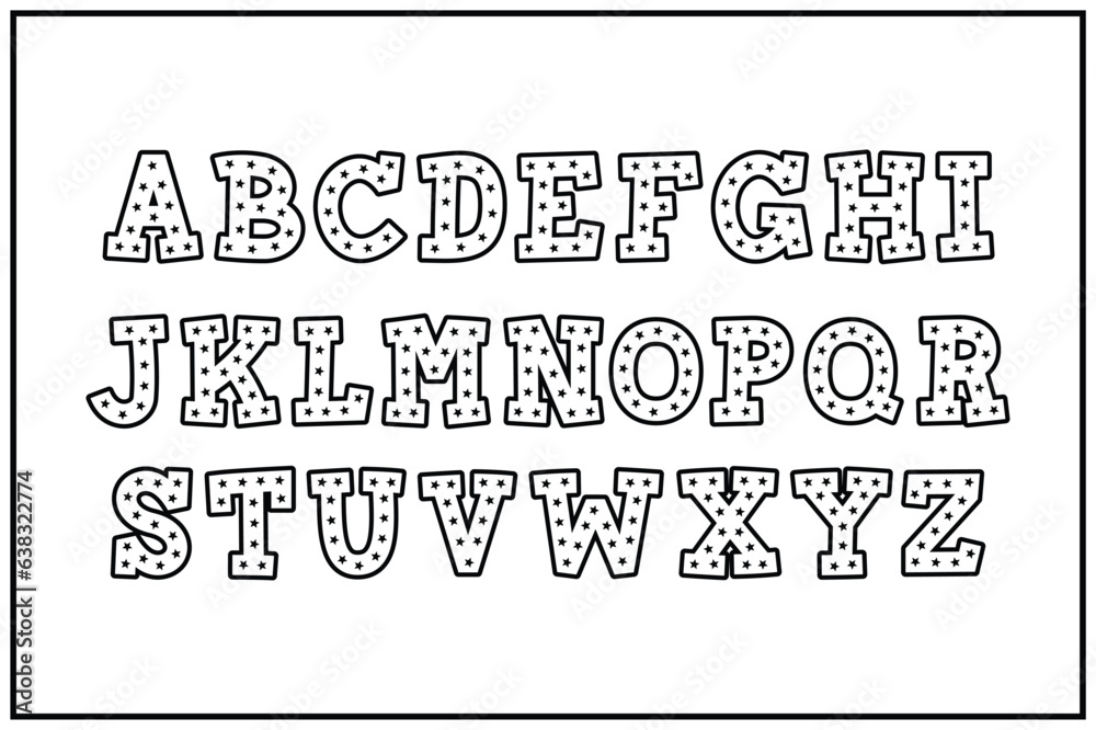 Versatile Collection of Little Star Alphabet Letters for Various Uses ...
