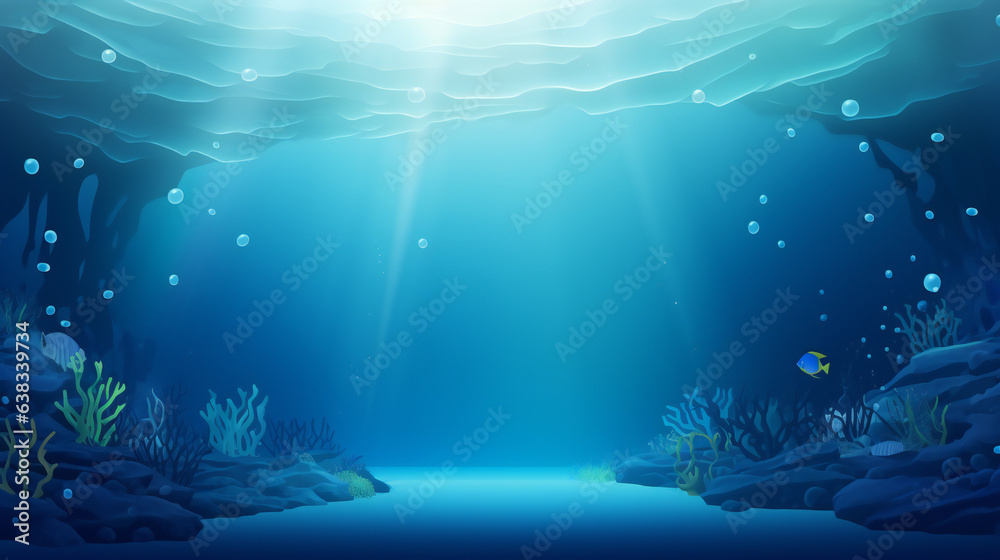 Atlantis theme Party Background with empty copy space. Generative AI ...