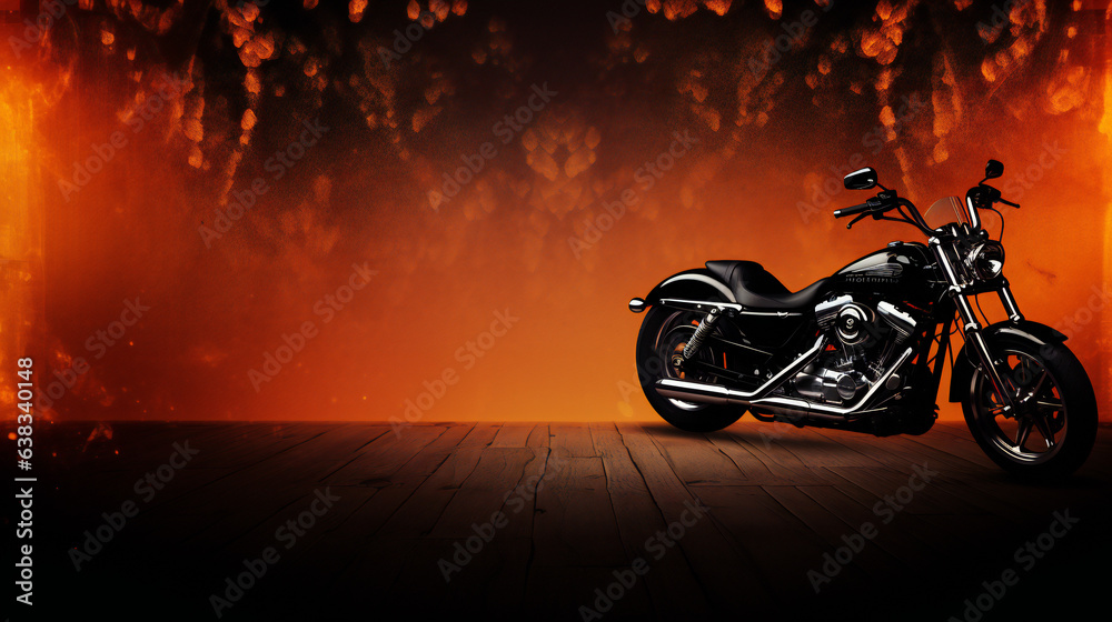 biketoberfest theme Party Background with empty copy space. Generative ...