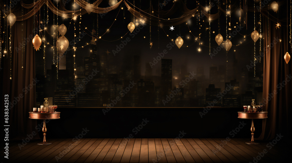Speakeasy theme Party Background with empty copy space. Generative AI ...