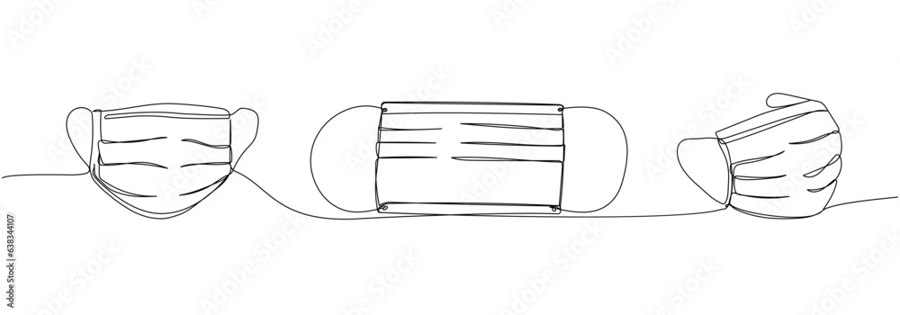 Medical mask set. Protection, hygiene, sterility, medical supplies ...