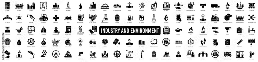 Industry and environment icons. Vector illustration Stock Vector ...