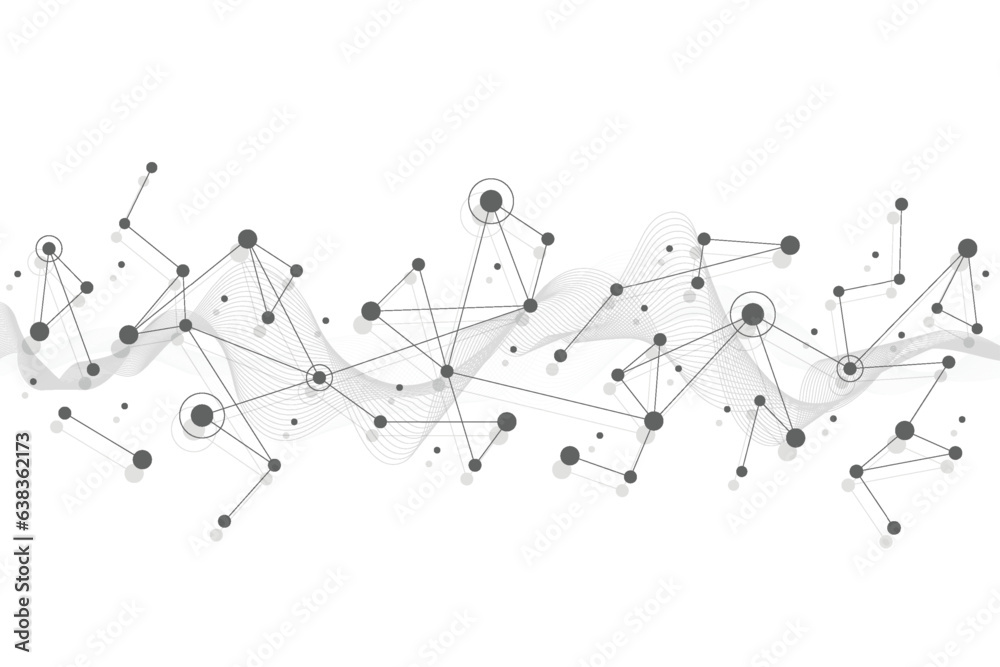 Abstract technology dot and line connection digital global business ...