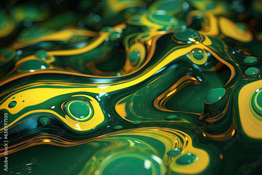 Top-Down Render Showcasing Reaction Diffusion Background - Green and ...